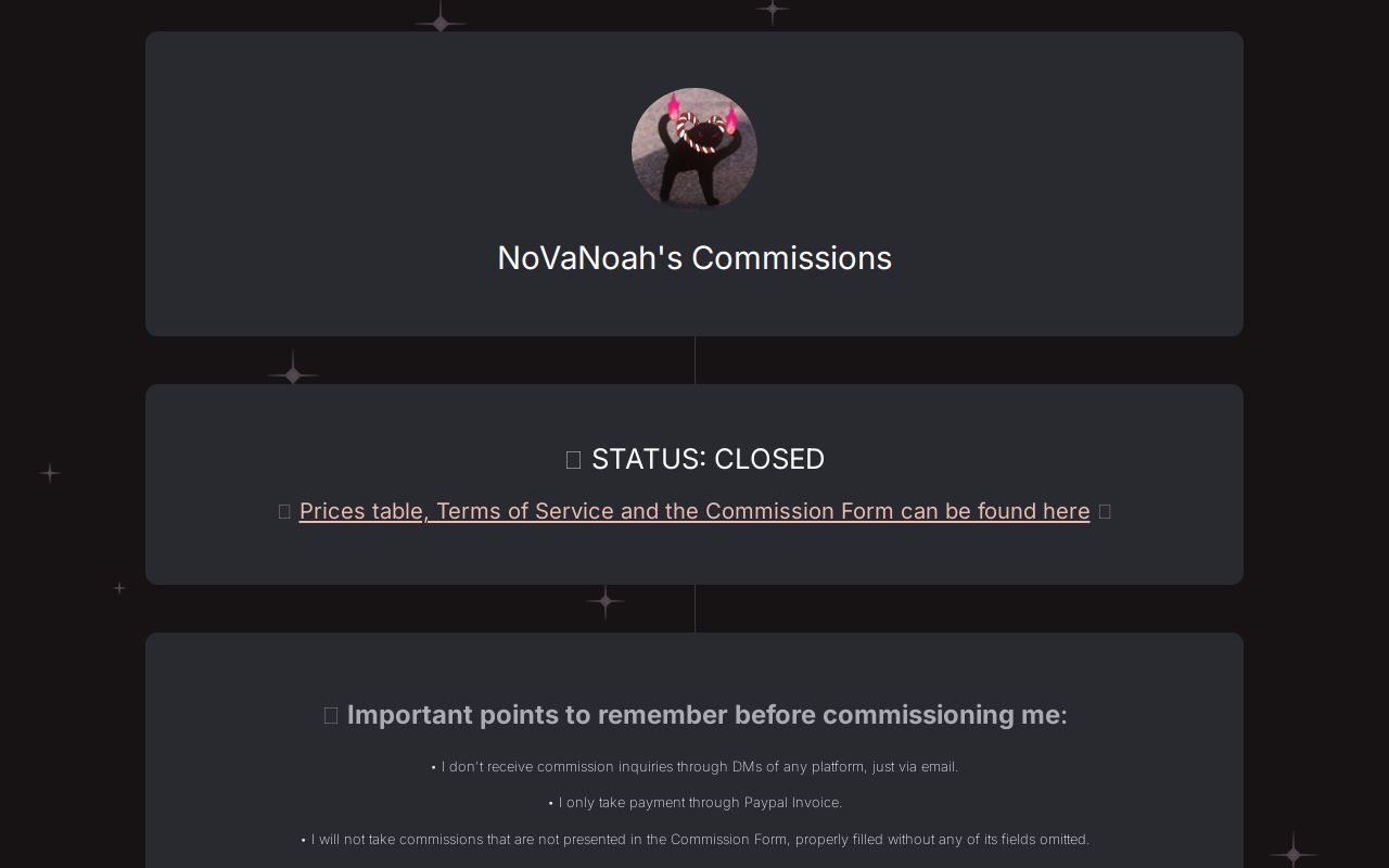 NoVaNoah's Commissions